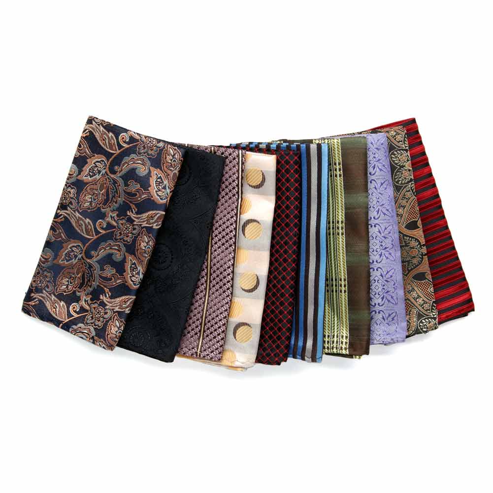 Assorted Pocket Squares, 10-Pack | Shop at TieMart – TieMart, Inc.