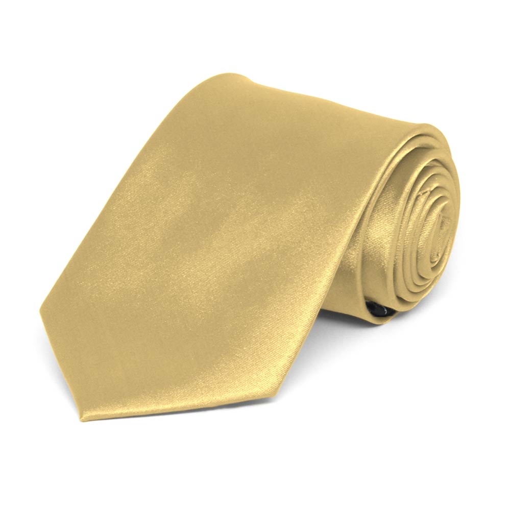 Boys' Pale Gold Solid Color Tie | Shop at TieMart – TieMart, Inc.