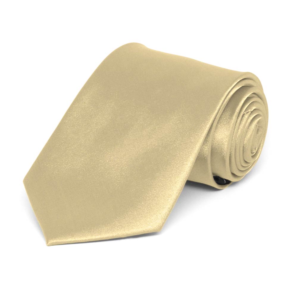Boys' Sparkling Champagne Solid Color Tie | Shop at TieMart – TieMart, Inc.