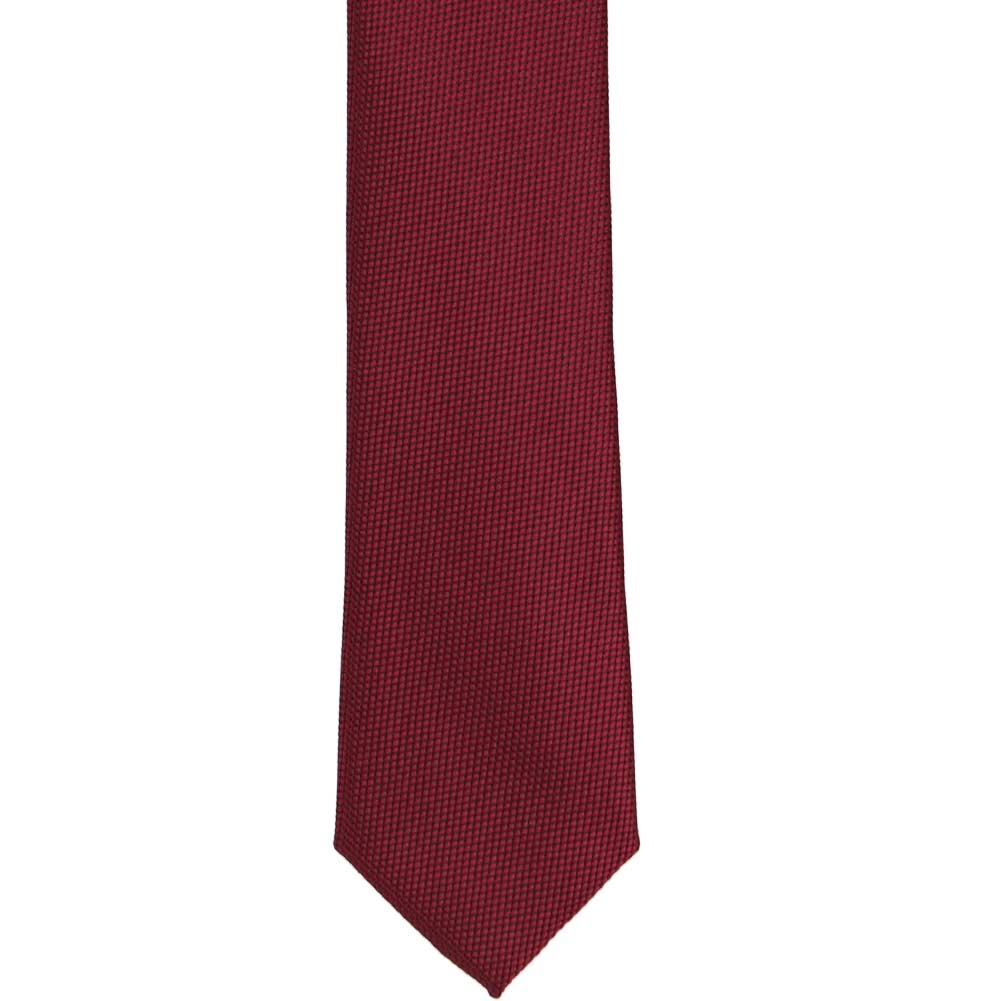 Burgundy Textured Skinny Necktie, 2.25" Width | Shop at TieMart ...