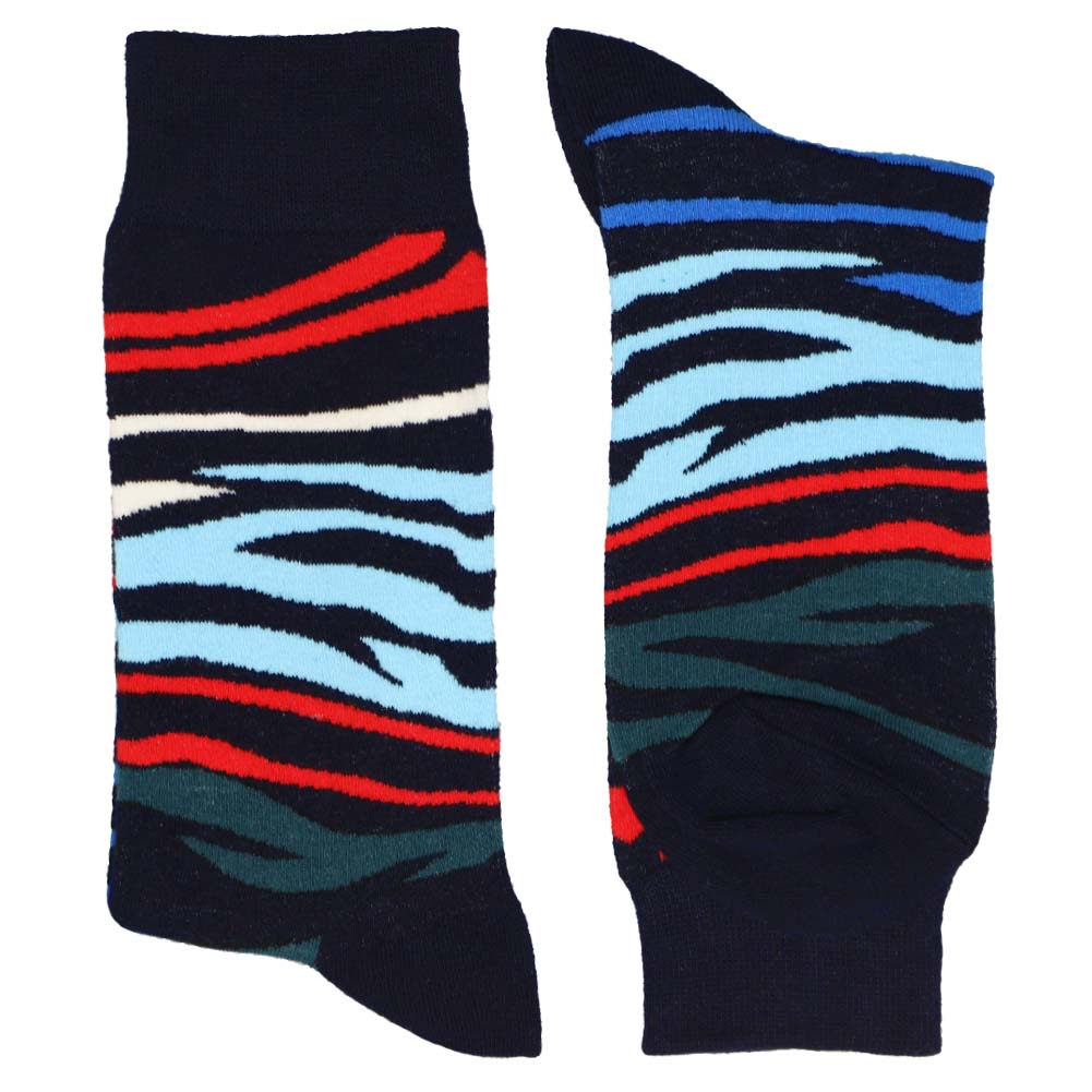 Men's Funky Zebra Stripe Socks | Shop at TieMart – TieMart, Inc.
