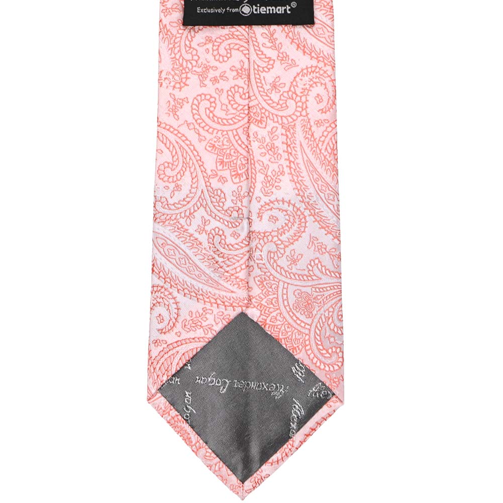 coral patterned tie