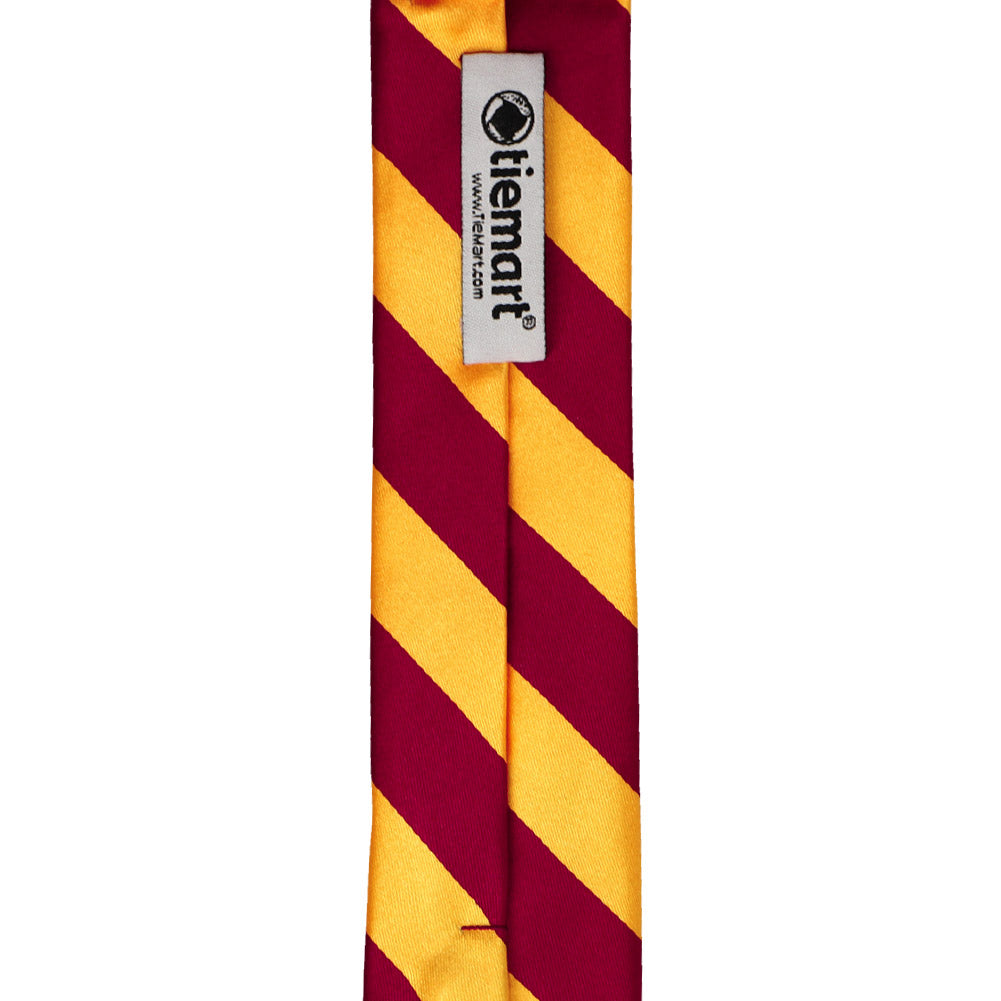 Crimson Red and Golden Yellow Striped Skinny Tie, 2" Width | Shop at ...