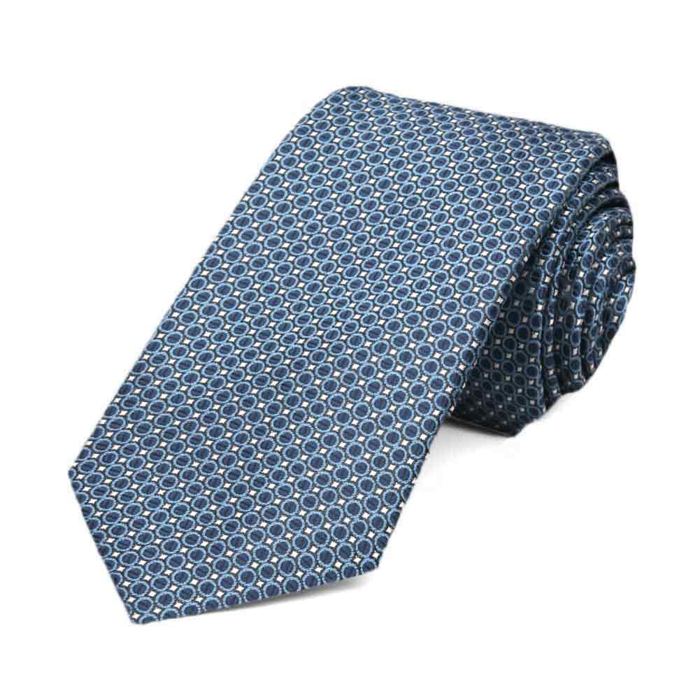 Dark Blue Grain Pattern Slim Tie, 2.5" Width | Shop at TieMart ...