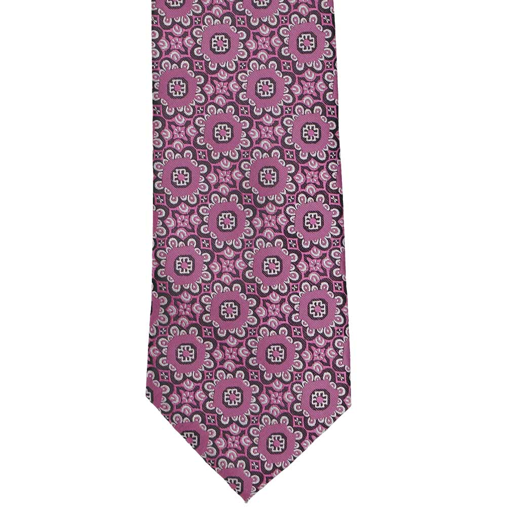 Deep Magenta Floral Pattern Necktie | Shop at TieMart – TieMart, Inc.