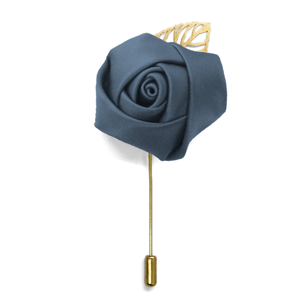 Dusty Blue Flower Lapel Pin | Shop at TieMart – TieMart, Inc.