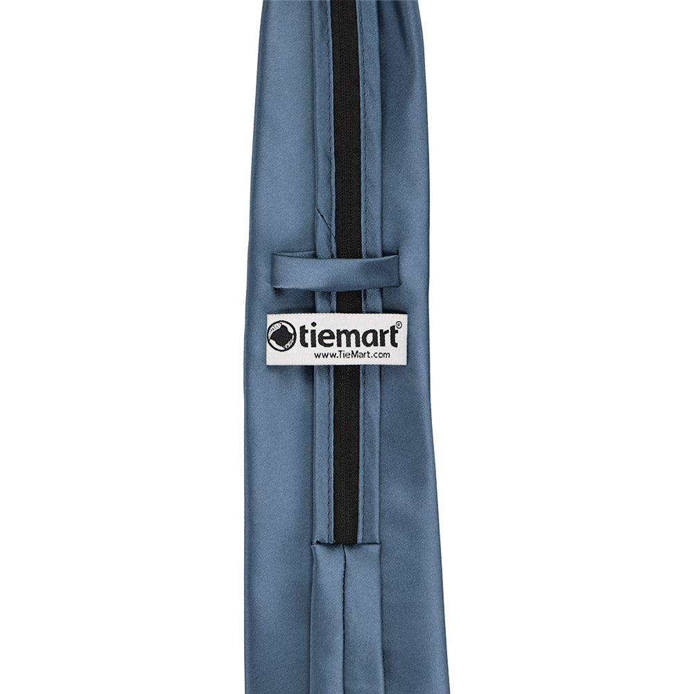 Dusty Blue Premium Zipper Tie | Shop at TieMart – TieMart, Inc.