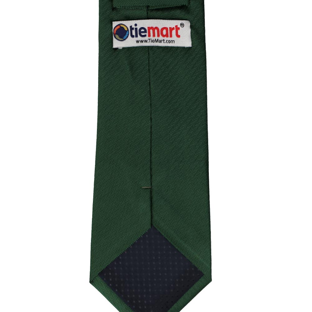 Forest Green Silk Herringbone Necktie | Shop at TieMart – TieMart, Inc.