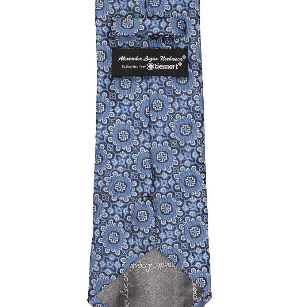 French Blue Floral Pattern Necktie | Shop at TieMart – TieMart, Inc.
