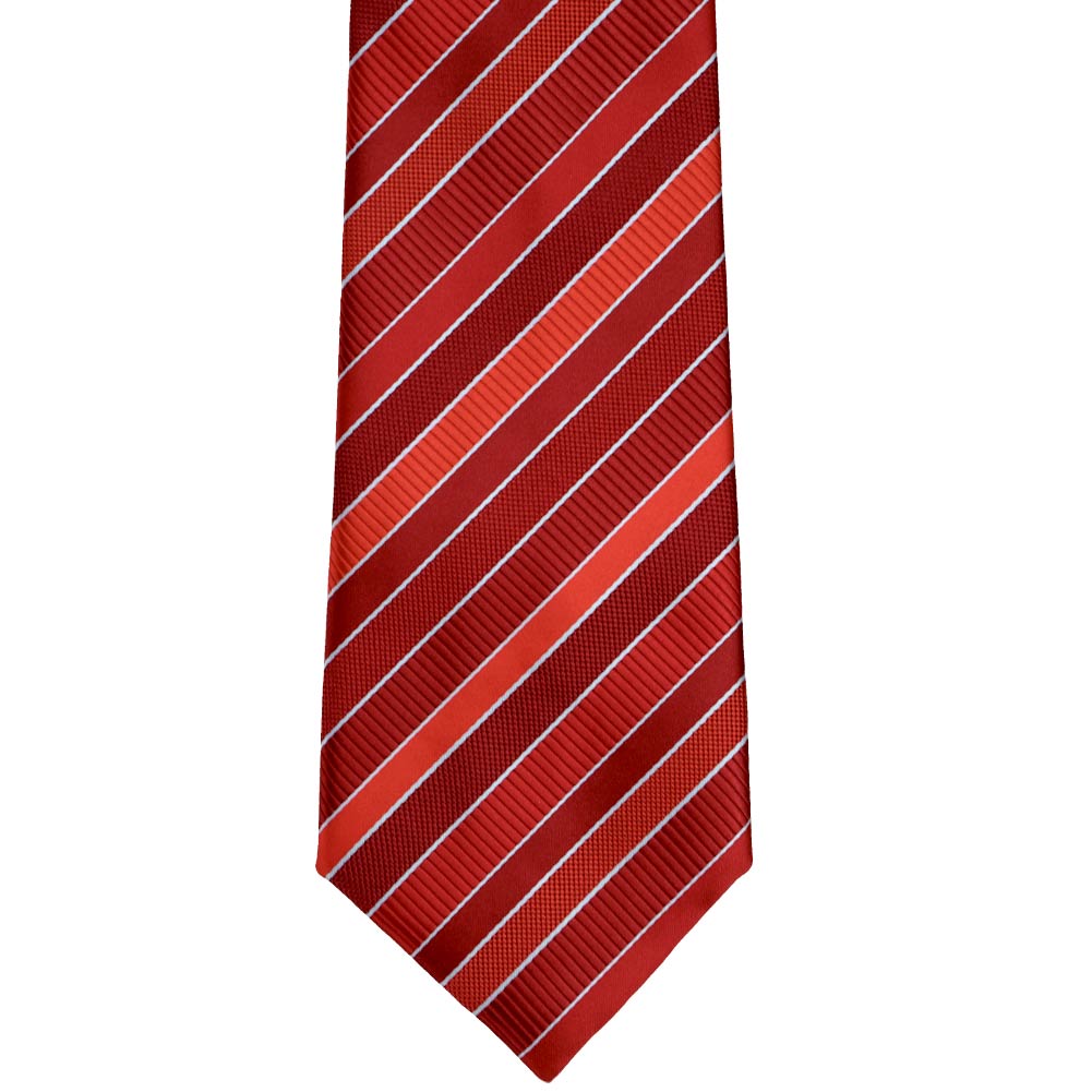 Red Textured Striped Tie | Shop at TieMart – TieMart, Inc.