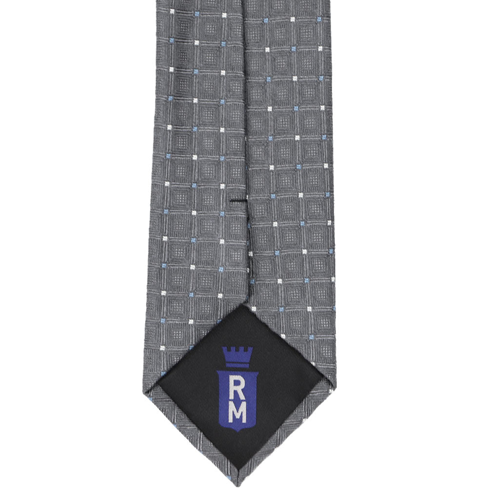 Dark Gray Checked Wool/Silk Necktie | Shop at TieMart – TieMart, Inc.