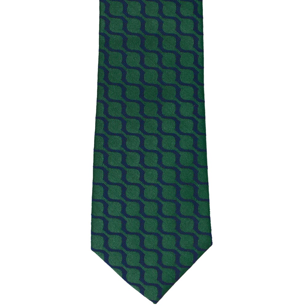 Dark Green Scallop Pattern Necktie | Shop at TieMart – TieMart, Inc.