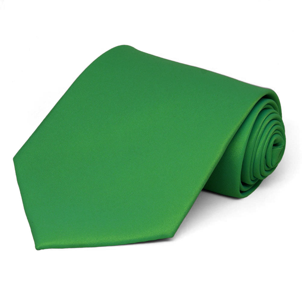 Irish Green Extra Long Solid Color Necktie | Shop at TieMart – TieMart ...