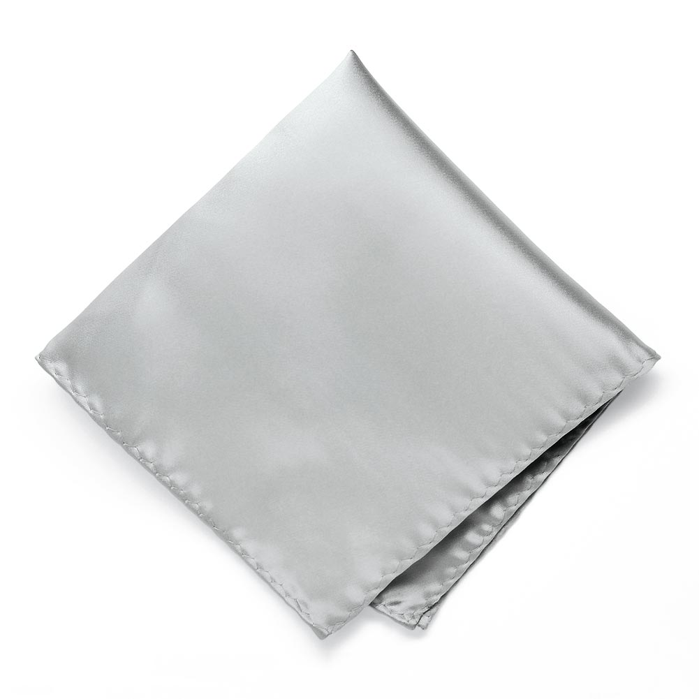 Light Silver Premium Pocket Square | Shop at TieMart – TieMart, Inc.