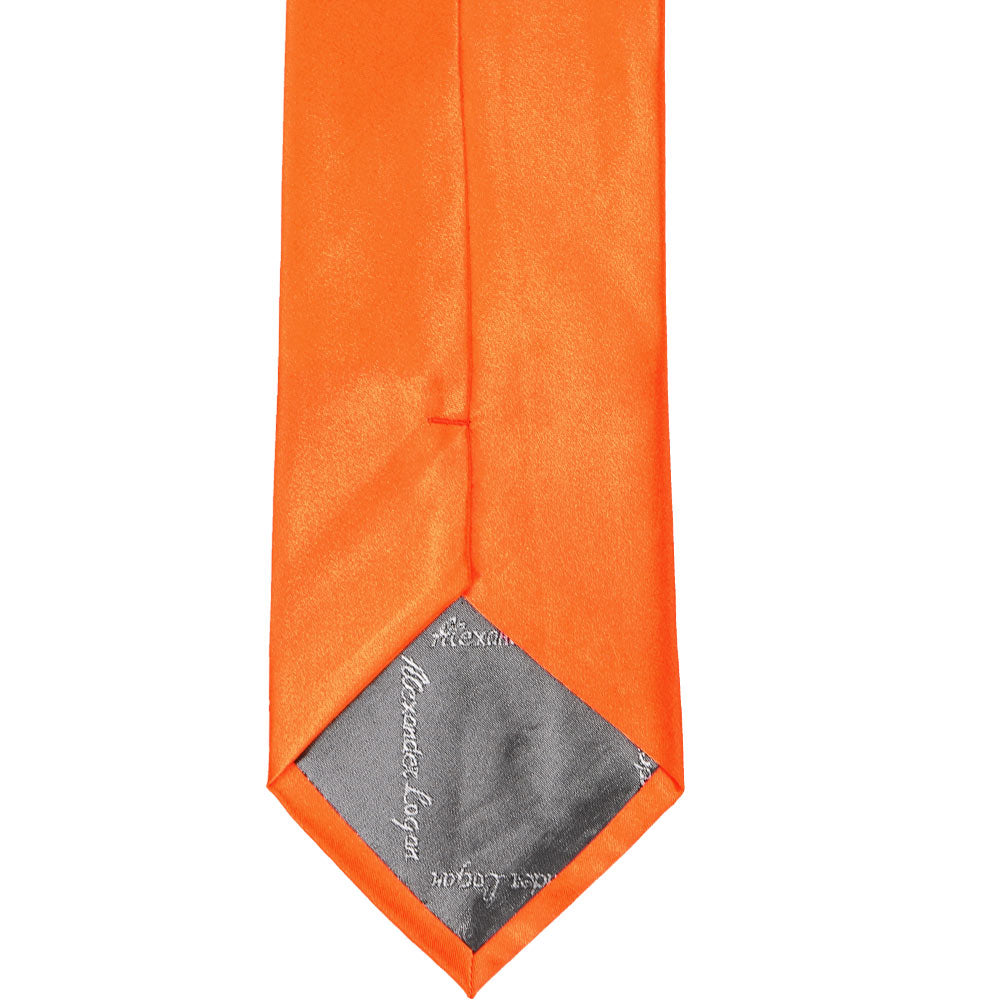 Neon Orange Solid Color Zipper Tie | Shop at TieMart – TieMart, Inc.