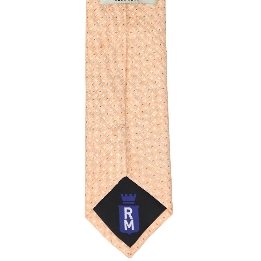 Light Orange Check Linen/Silk Narrow Necktie | Shop at TieMart ...