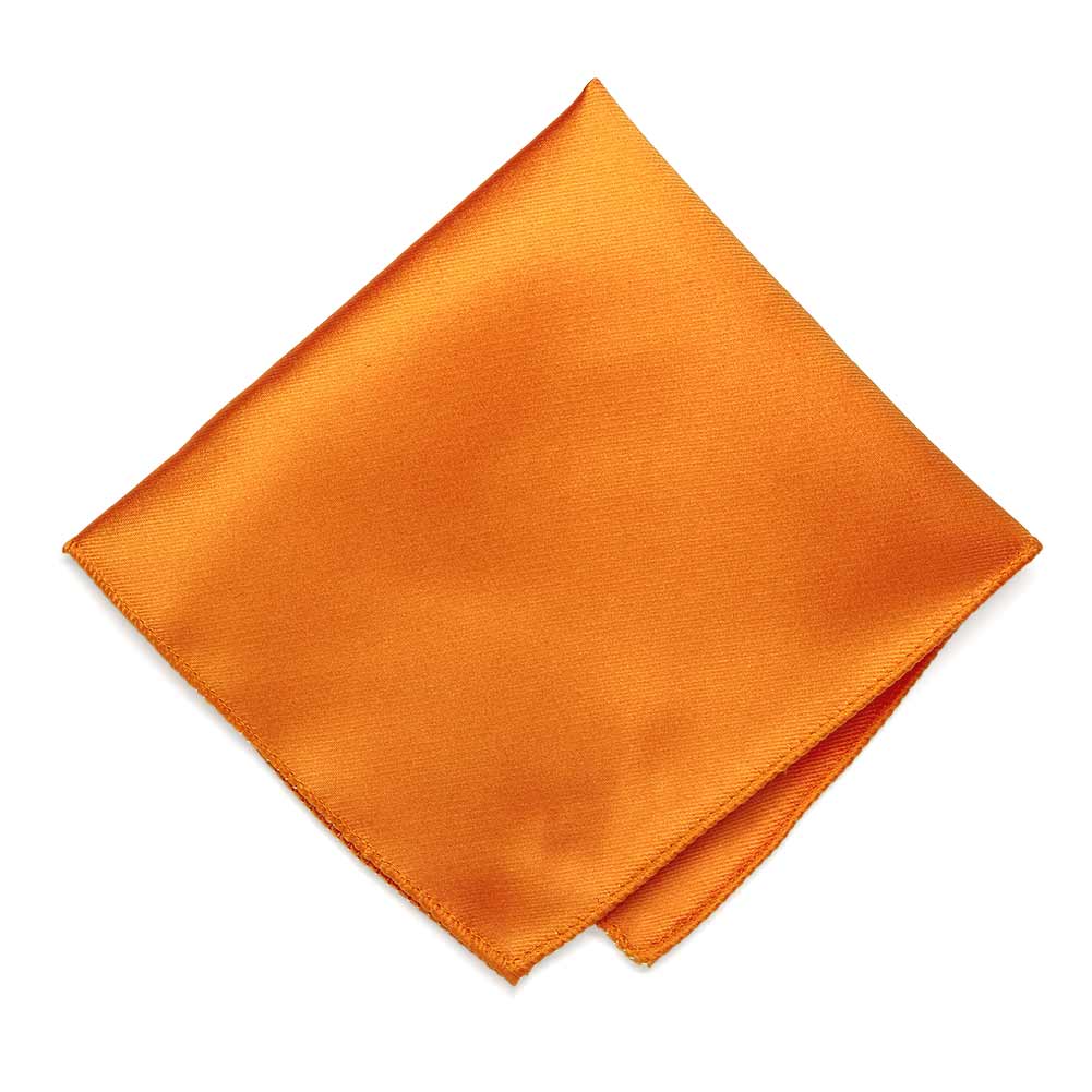 Orange Solid Color Pocket Square | Shop at TieMart – TieMart, Inc.