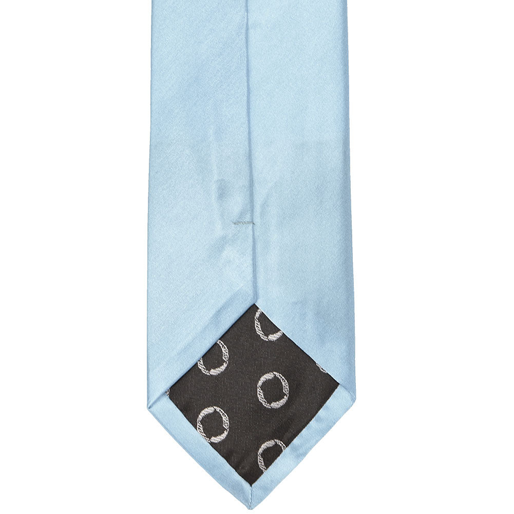 Pale Blue Solid Color Zipper Tie | Shop at TieMart – TieMart, Inc.