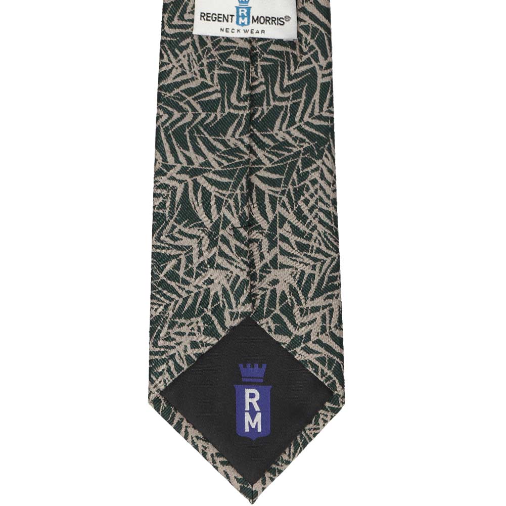 Green and Tan Palm Leaf Wool/Silk Necktie | Shop at TieMart – TieMart, Inc.