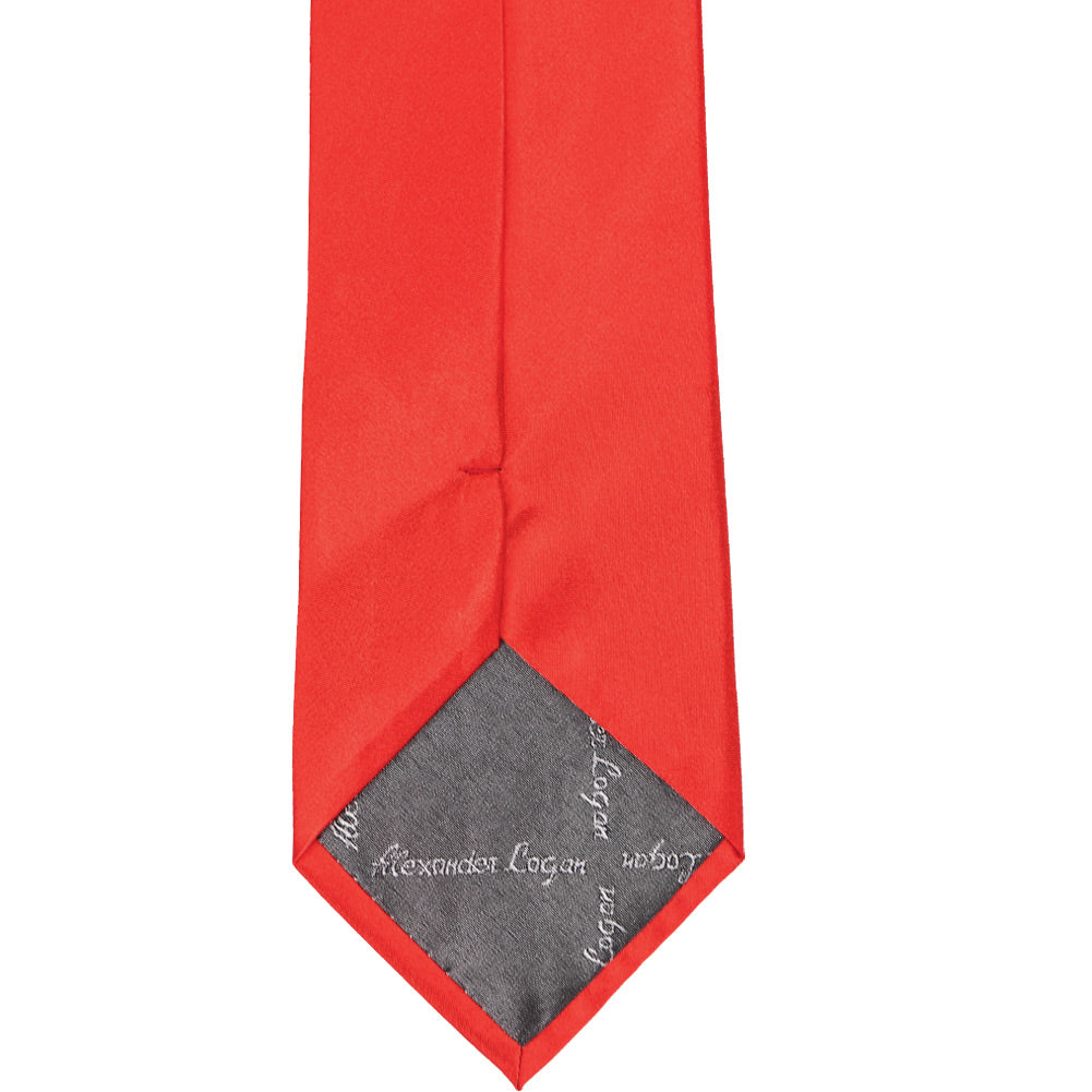 Poppy Red Extra Long Solid Color Necktie | Shop at TieMart – TieMart, Inc.