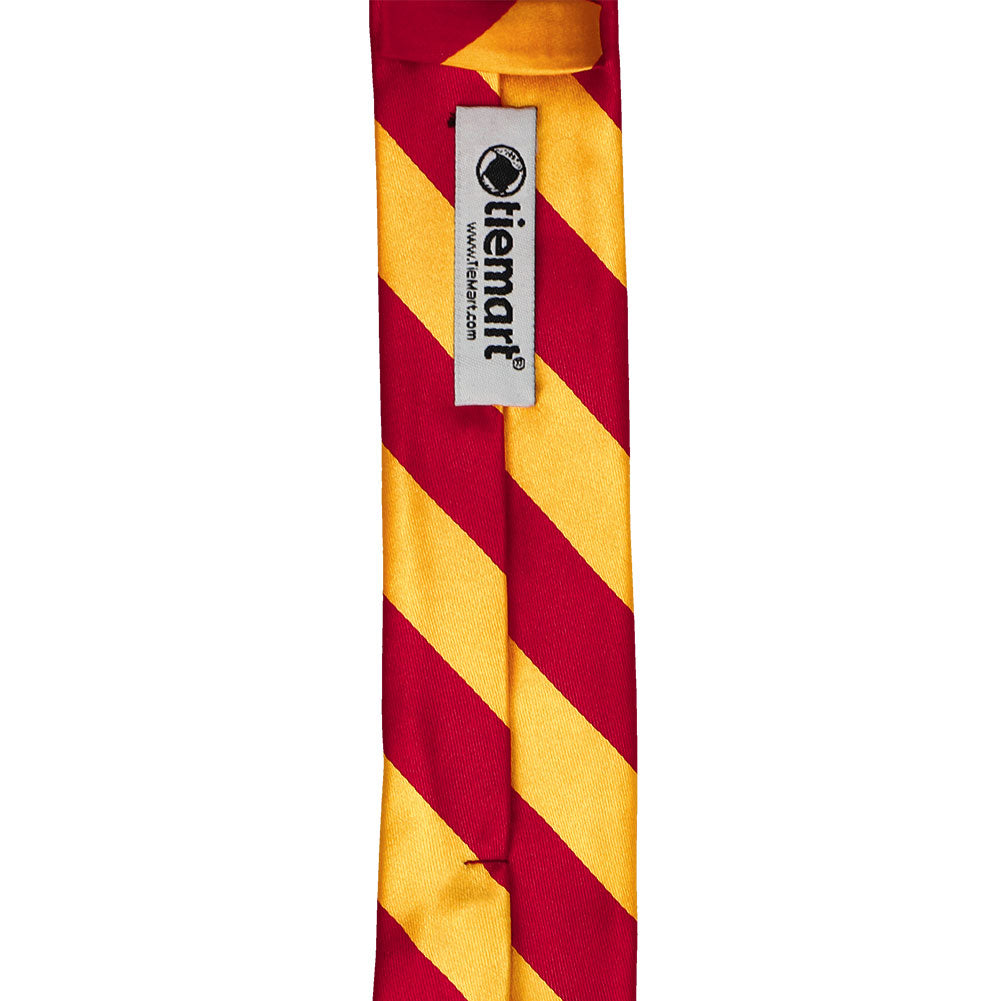 Red and Golden Yellow Striped Skinny Tie, 2" Width | Shop at TieMart ...