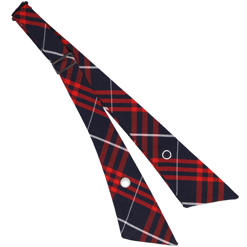 Red and Navy Blue Plaid Crossover Ties | Shop at TieMart – TieMart, Inc.