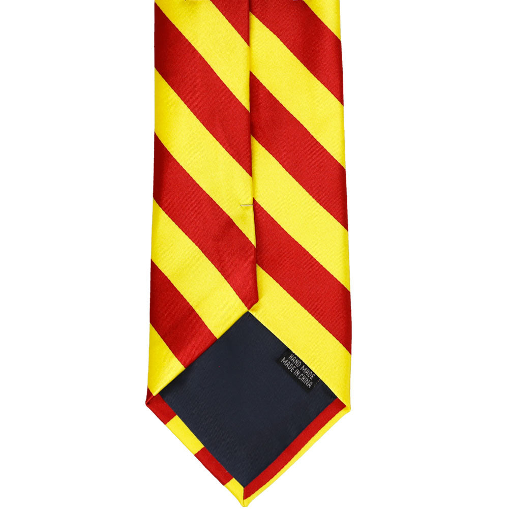 Red and Yellow Extra Long Striped Tie | Shop at TieMart – TieMart, Inc.