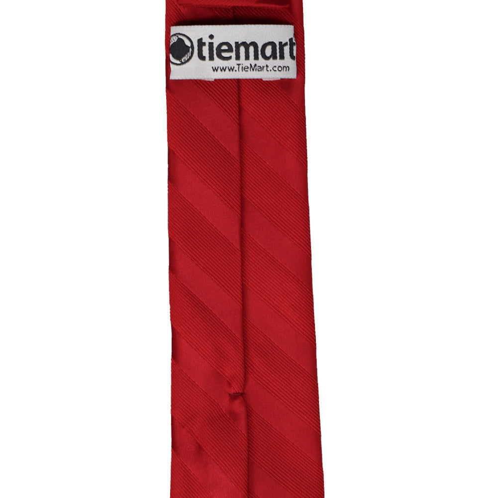 Red Tone-on-Tone Striped Slim Tie, 2.5" Width | Shop at TieMart ...
