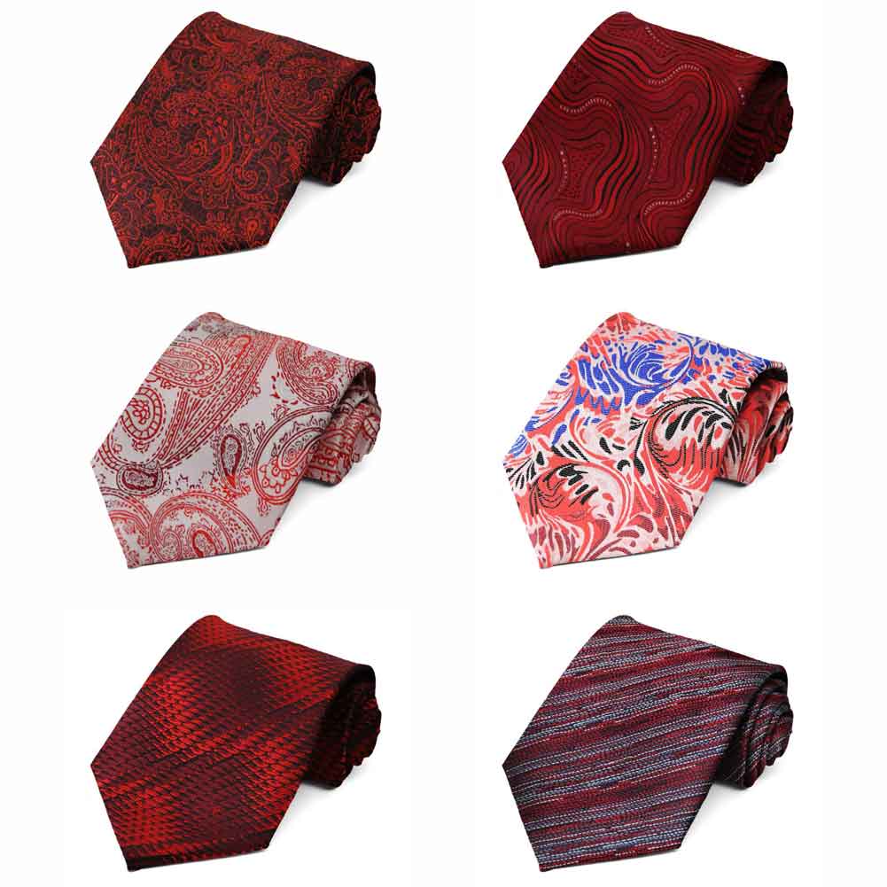 Neck Ties Red And Black