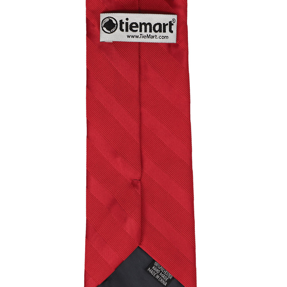 Red Tone-on-Tone Striped Tie | Shop at TieMart – TieMart, Inc.