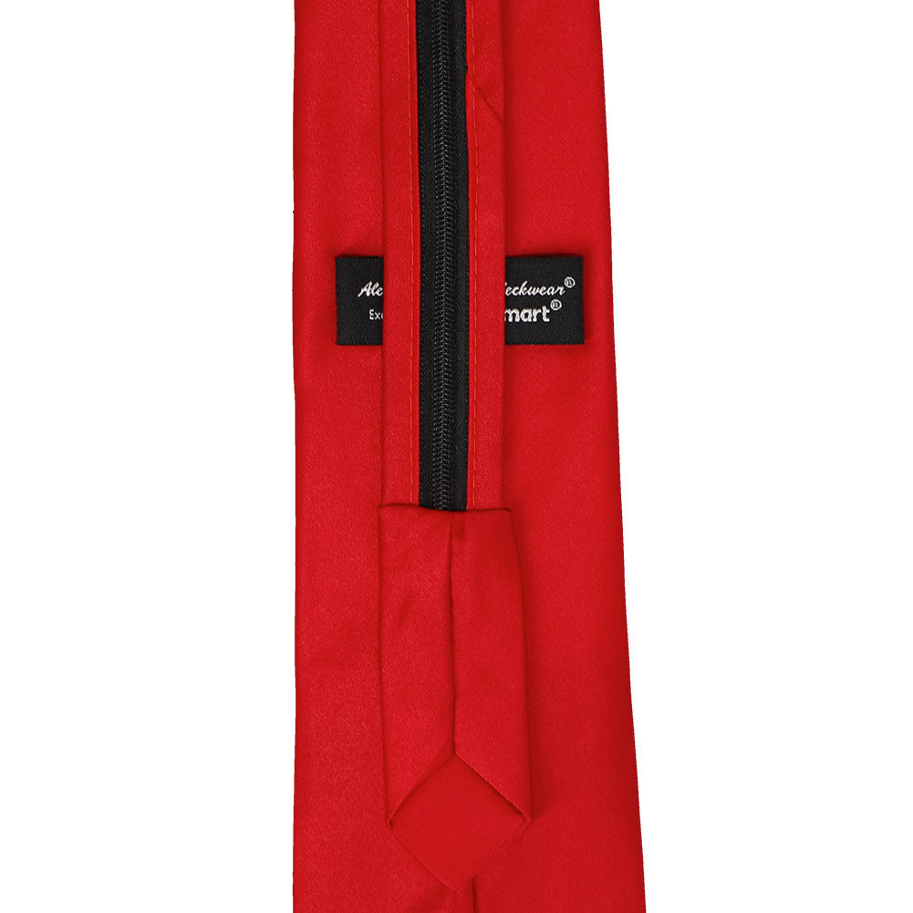 Red Solid Color Zipper Ties | Shop at TieMart – TieMart, Inc.