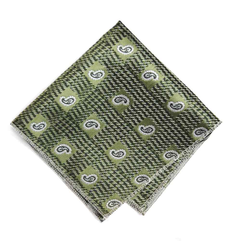 Sage Paisley Pocket Square | Shop at TieMart – TieMart, Inc.