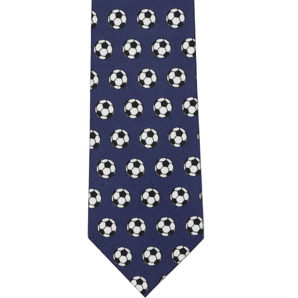 Navy Blue Soccer Ball Necktie | Shop at TieMart – TieMart, Inc.