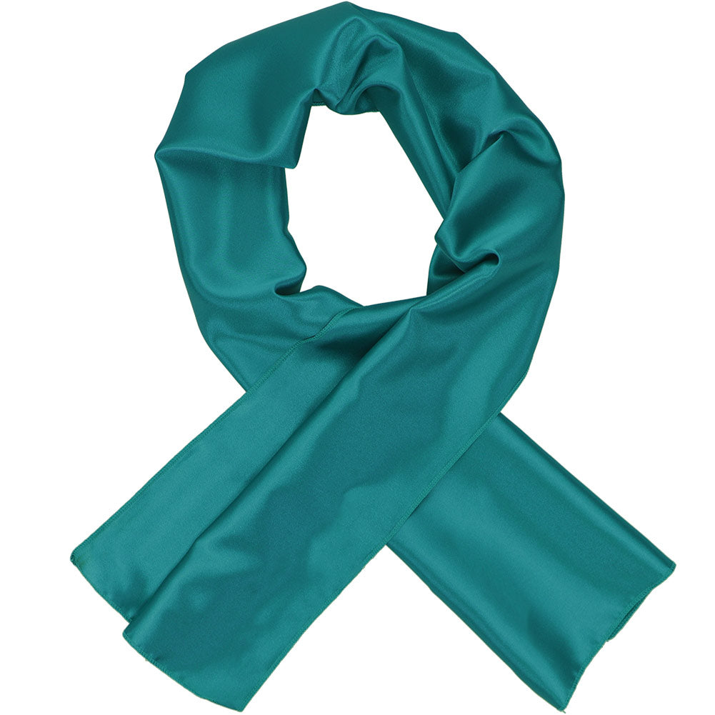 Deep Aqua Solid Color Scarf | Shop at TieMart – TieMart, Inc.