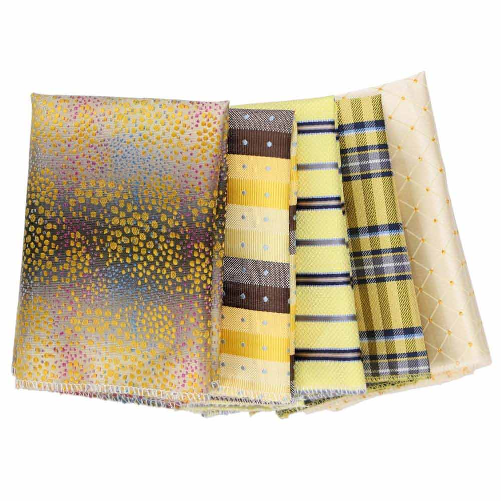 Assorted Yellow and Gold Pocket Squares, 5-Pack | Shop at TieMart ...